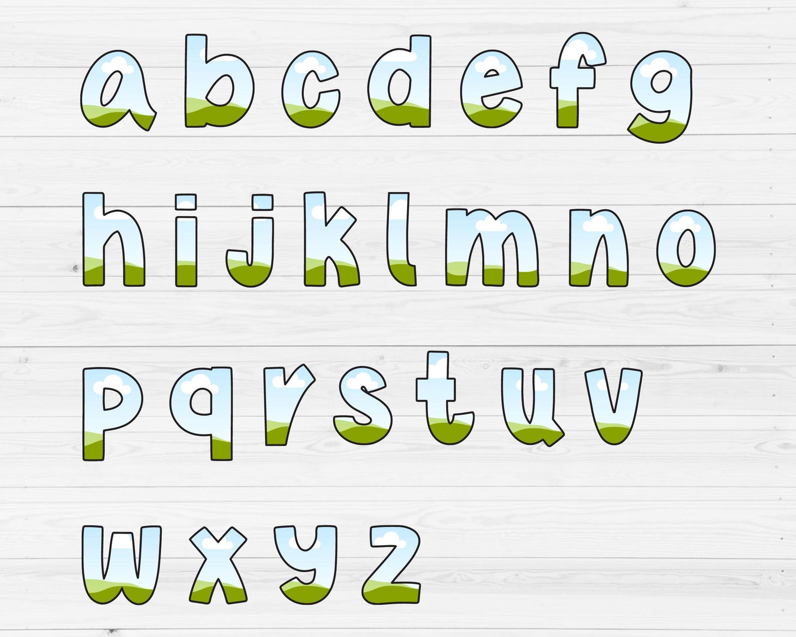 Design Your Own Doodle Letters Canva Frames, Editable Doodle Alphabet ...