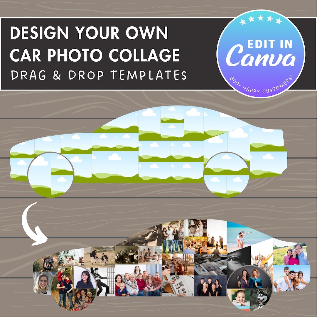 Design Your Own Car Photo Collage in Canva, Editable Collage Canva ...