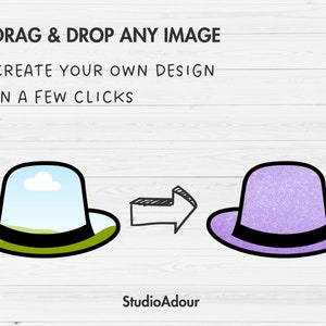 Design Your Own Hats, Canva Frames Bundle, Classic Hat Canva Template ...