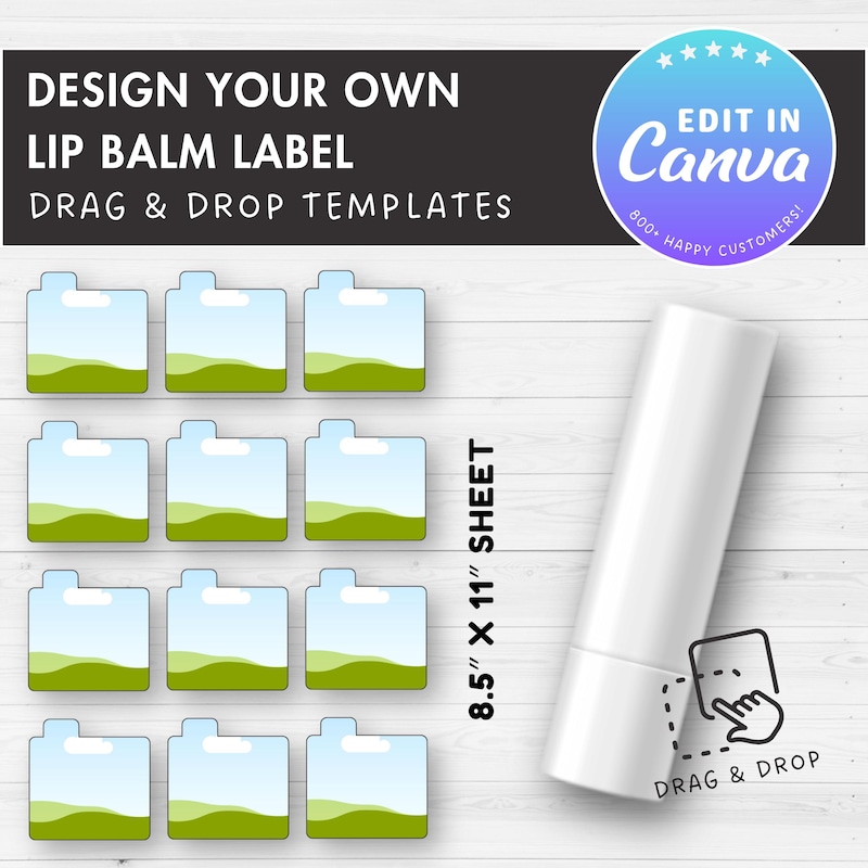 Lipstick Labels Template - Etsy