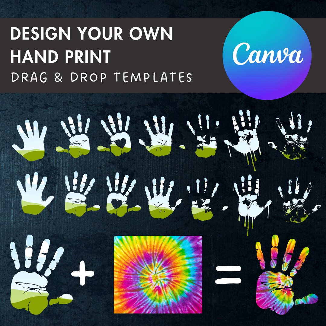 Design Your Own Hand Print Canva Frames, Human Hand Canva Template ...