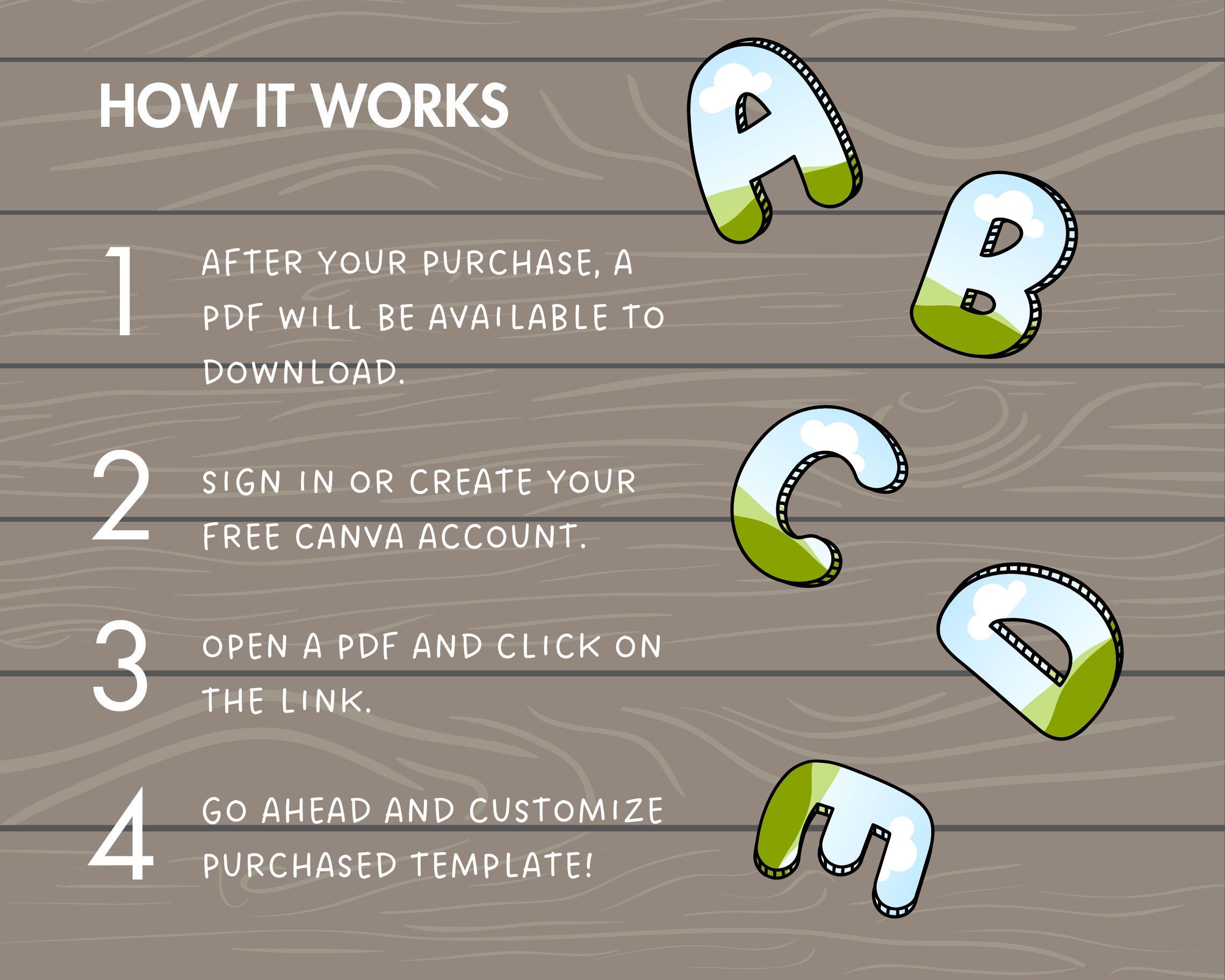 Design Your Own Doodle Alphabet on Canva, Doodle Letters Canva Template ...