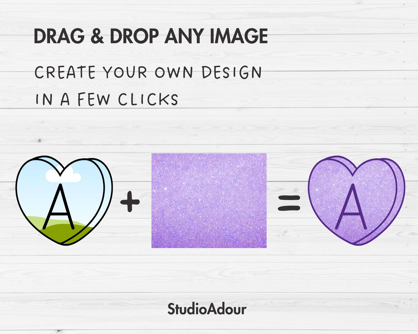 Design Your Own Heart Letters on Canva, Heart Alphabet Canva Template ...