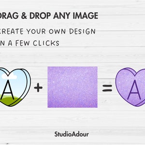 Design Your Own Heart Letters on Canva, Heart Alphabet Canva Template ...