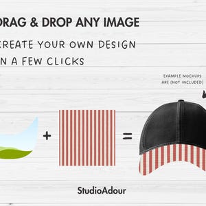 Hat Brim Editable Canva Template, Easy Drag and Drop, Baseball Cap Brim ...