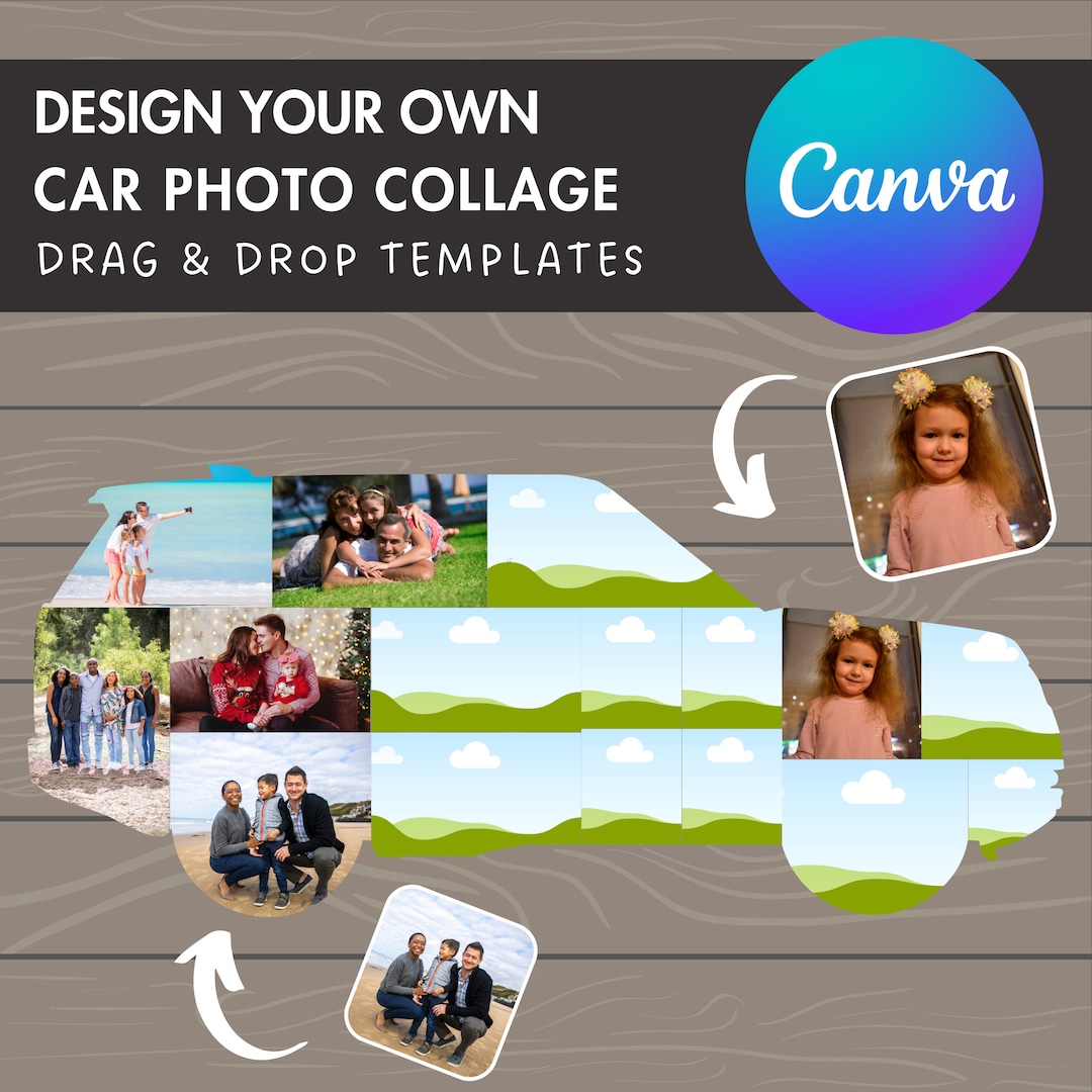 Design Your Own Car Photo Collage in Canva, Editable Collage Canva ...
