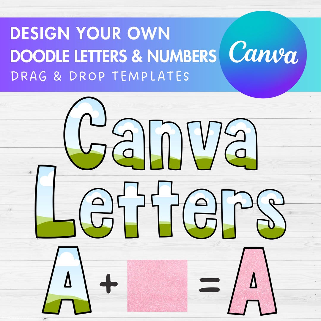 Design Your Own Doodle Letters on Canva, Uppercase & Lowercase Letters ...