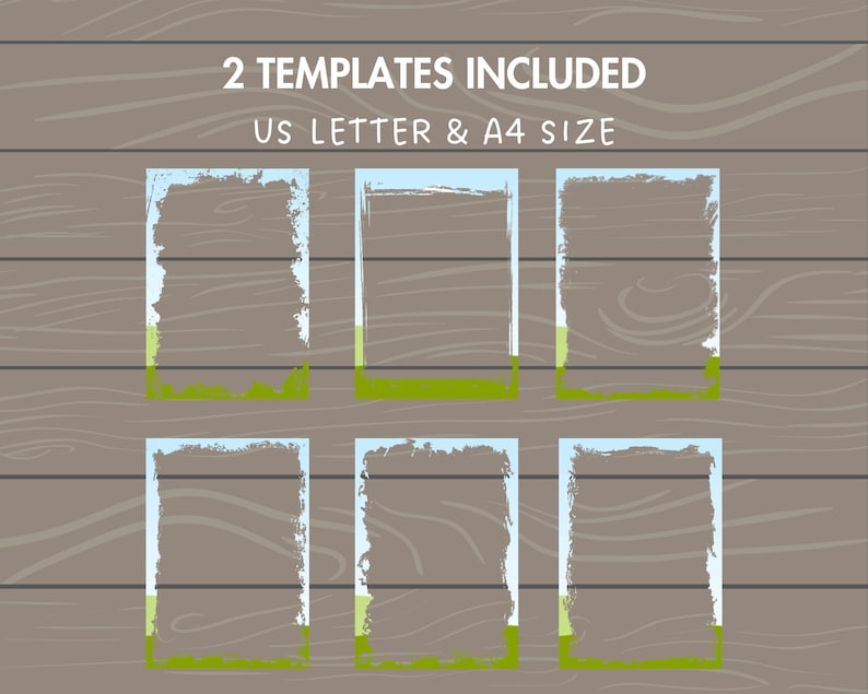 Design Your Own Grunge Edge Canva Frames, Grunge Border Canva Templates ...