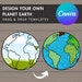Design Your Own Planet Earth on Canva, Globe Canva Template, Easy Drag ...