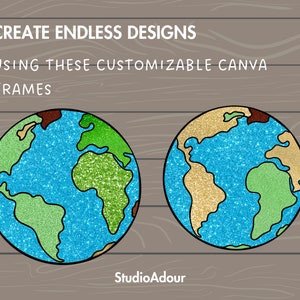 Design Your Own Planet Earth on Canva, Globe Canva Template, Easy Drag ...