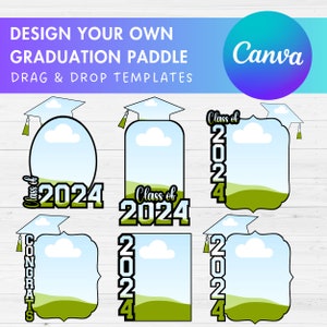 Design Your Own Graduation Paddle Canva Frames, Editable Canva Template ...