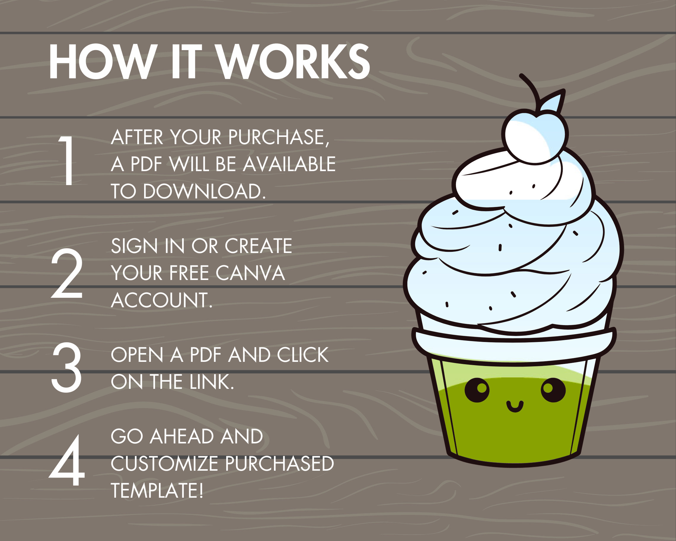 Design Your Own Ice Cream on Canva Editable Ice Cream - Etsy