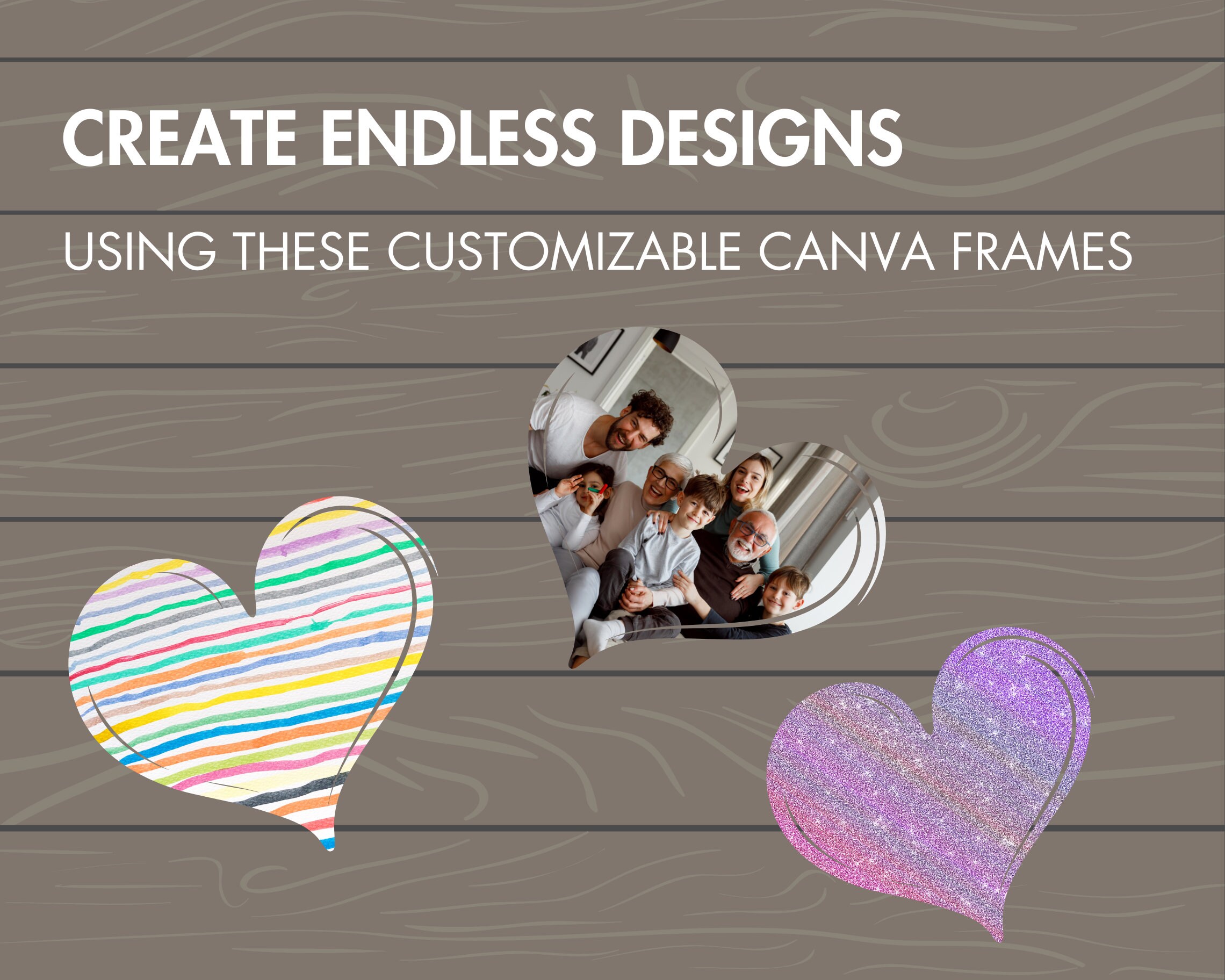Design Your Own Heart on Canva, Heart Love Canva Template, Easy Drag ...