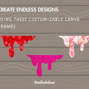 Design Your Own Dripping Borders, Dripping Paint Template, Drag and ...