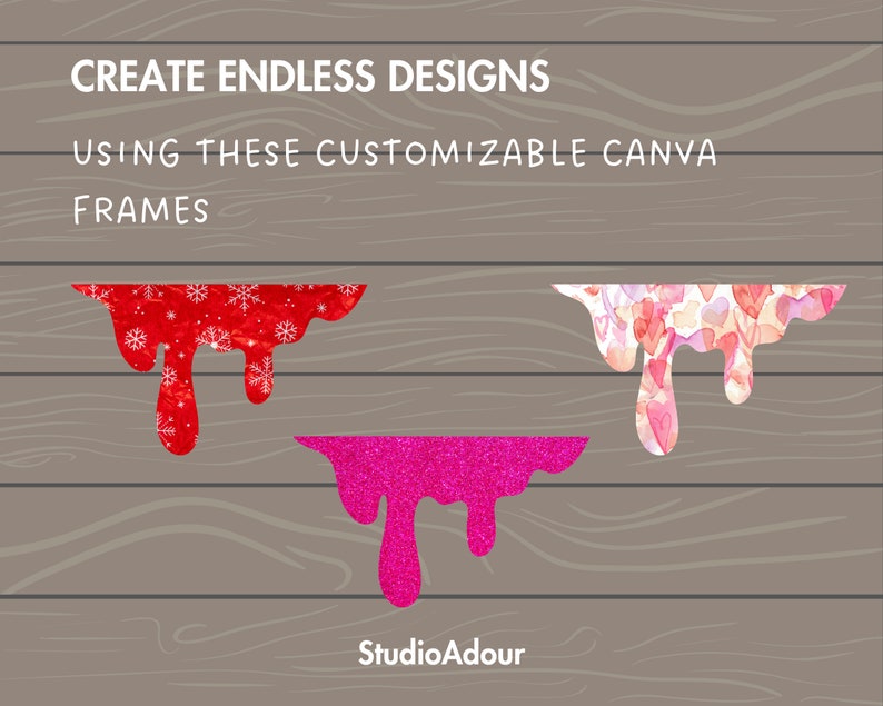 Design Your Own Dripping Borders, Dripping Paint Template, Drag and ...