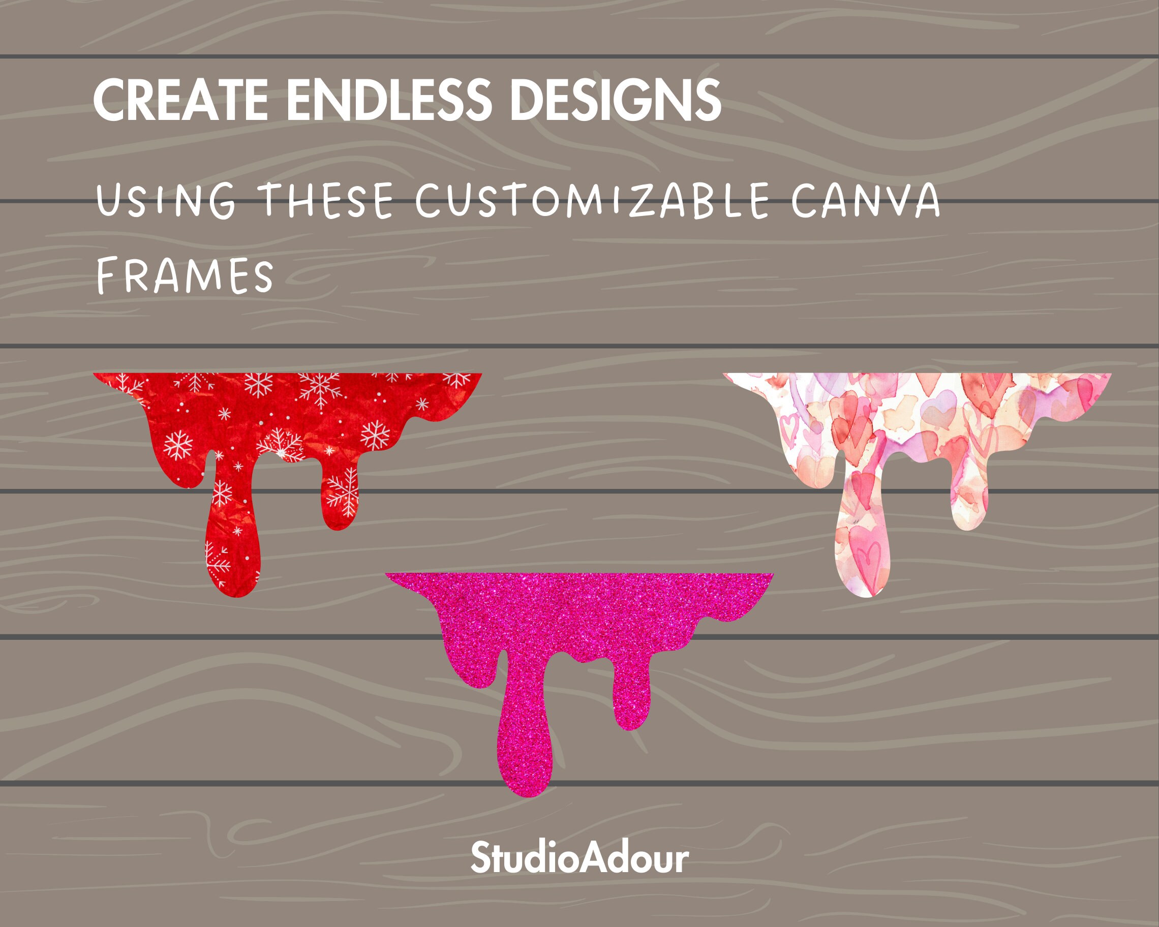 Design Your Own Dripping Borders, Dripping Paint Template, Drag and ...