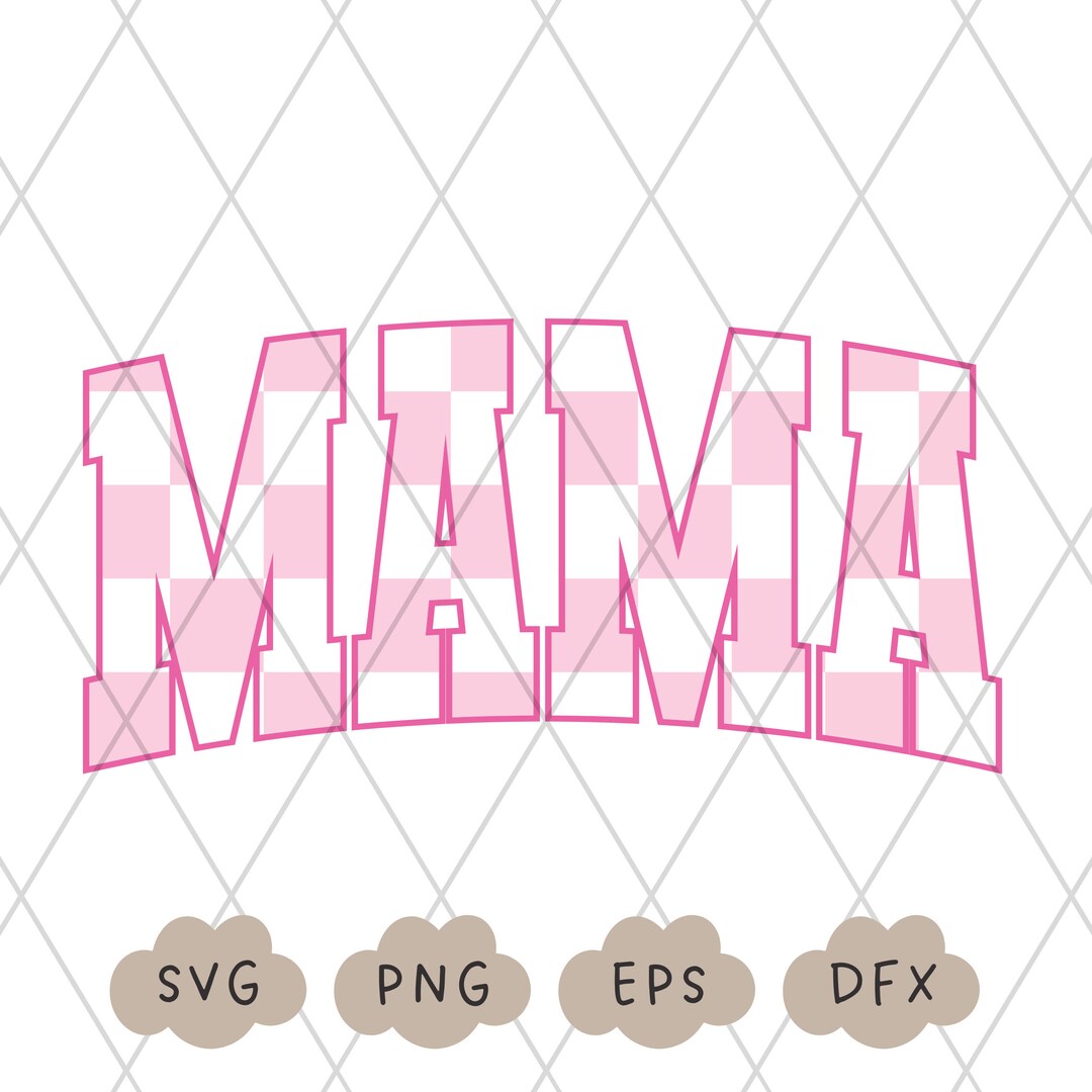 Checkered Mama Svg, Retro Mama PNG, Mom Checkered Shirt Design, Retro ...