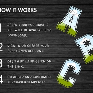 Design Your Own Varsity Distressed Alphabet on Canva, Canva Frames ...