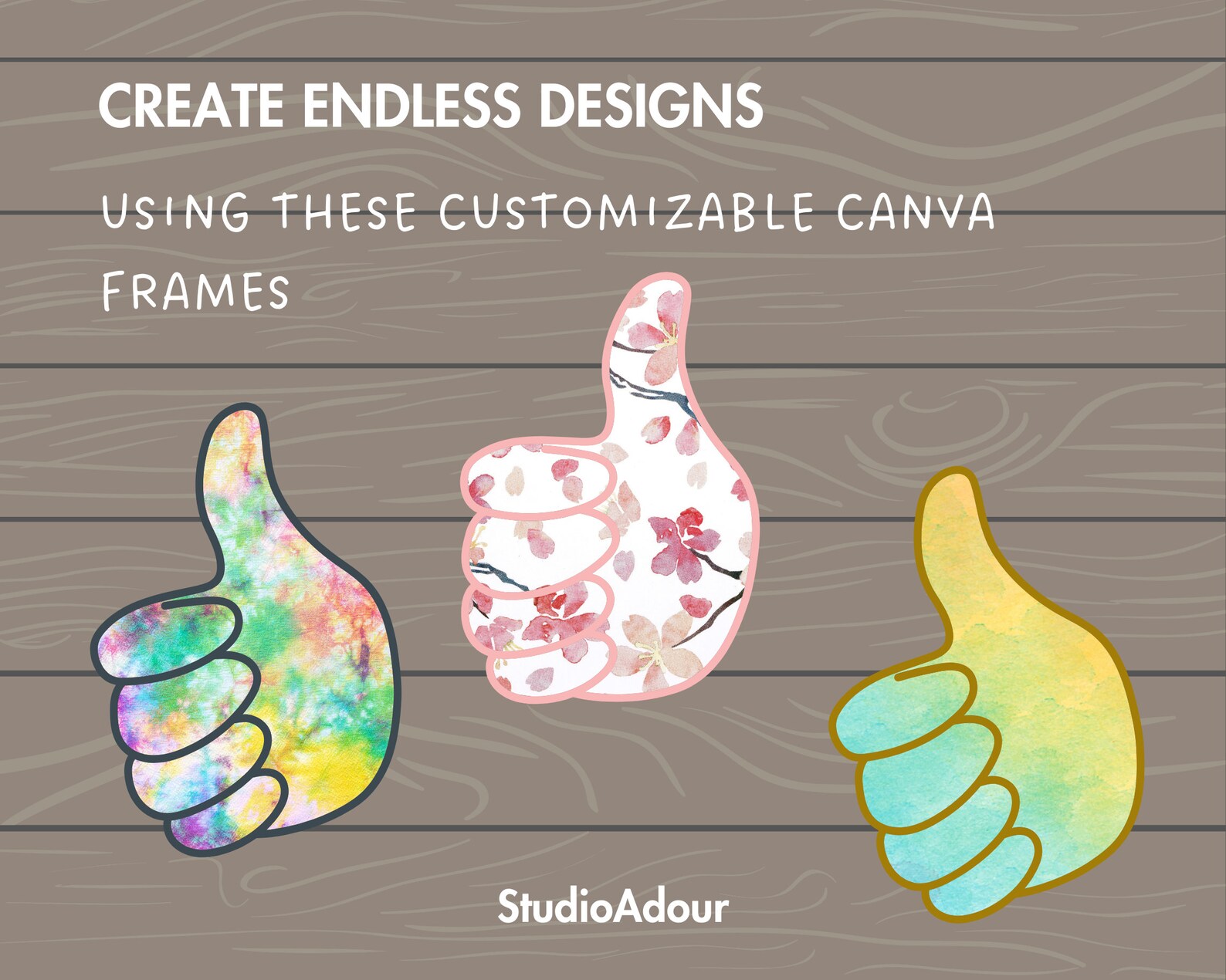 Design Your Own Hand Sign on Canva, Doodle Hand Canva Template, Drag ...