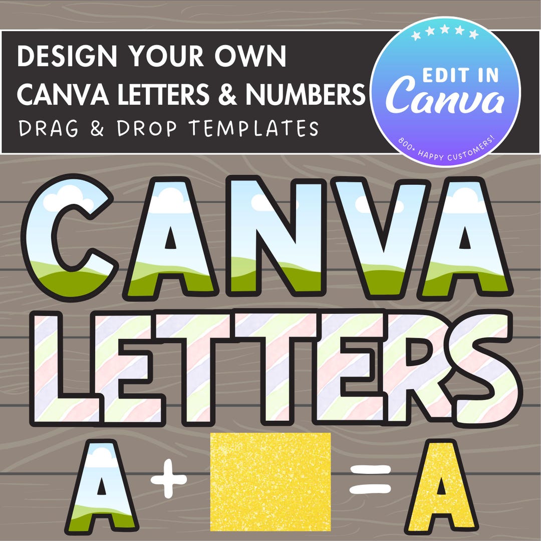 Design Your Own Canva Letters, Alphabet Canva Template, Drag and Drop ...