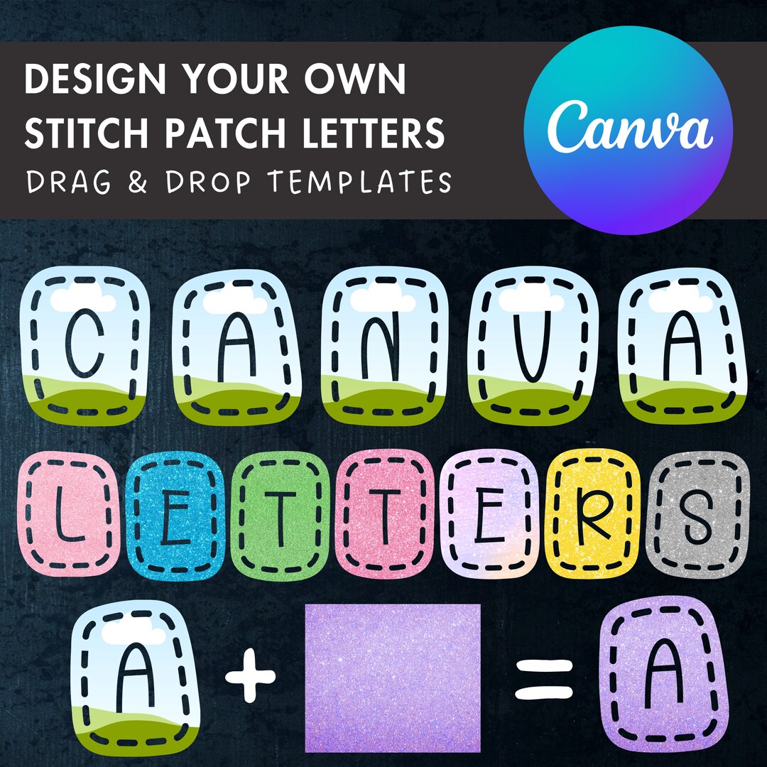 Design Your Own Stich Patch Letters on Canva, Doodle Letters Canva ...
