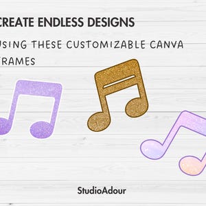 Design Your Own Music Notes Canva Frame, Editable Music Symbol Canva ...