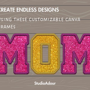 Varsity Letters and Numbers Canva, Faux Embroidery Varsity Alphabet ...