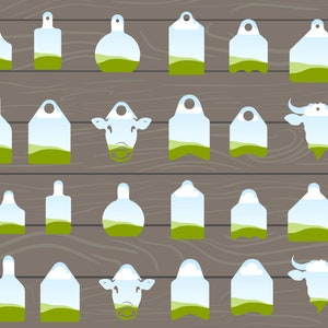 Design Your Own Cow Tag on Canva, Cow Ear Tag Canva Template, Tag Canva ...