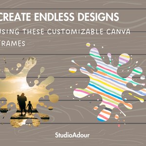 Design Your Own Paint Splatter Canva Frames, Paint Splats Canva ...