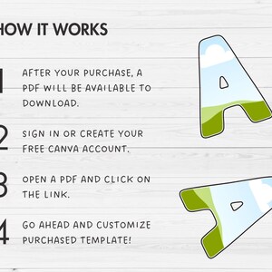 Doodle Canva Alphabet, Canva Letters & Numbers Template, Easy Drag and ...