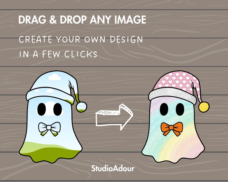Design Your Own Christmas Ghosts, Ghost Wearing Christmas Hat Book ...