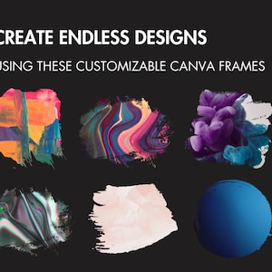 Fill Your Own Paint Splash Canva Frames, Paint Splatter Canva Frames ...