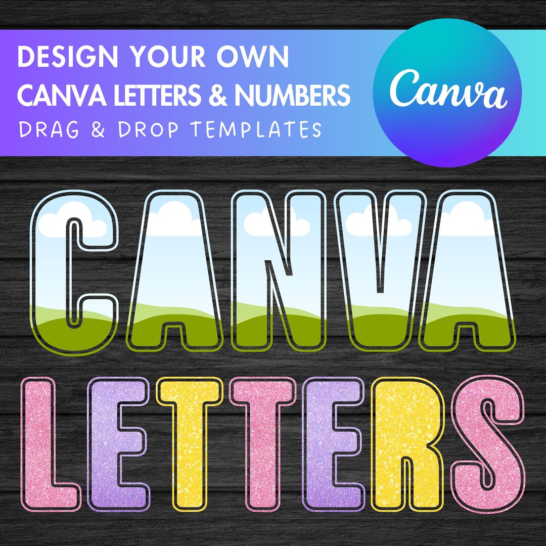 Design Your Own Uppercase Letters & Numbers Canva Frames, Doodle ...