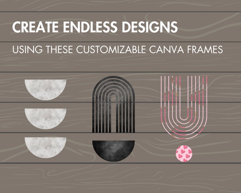 Design Your Own Abstract Shapes on Canva Boho Canva - Etsy