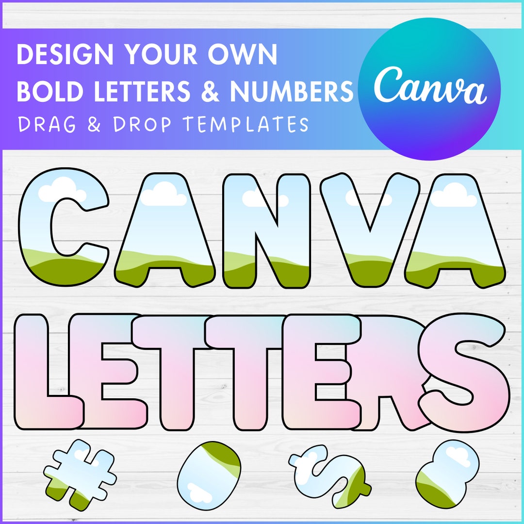 Design Your Own Uppercase Letters & Number on Canva, Bold Alphabet ...