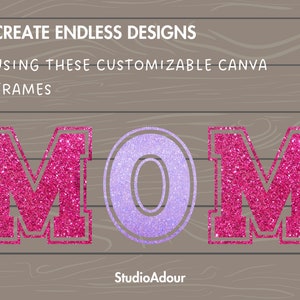 Design Your Own Varsity Alphabet on Canva, Doodle Letters Canva Frames ...