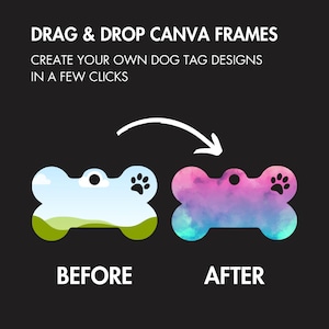 Design Your Own Dog Tag on Canva, Dog Tag Template, Drag and Drop Canva ...