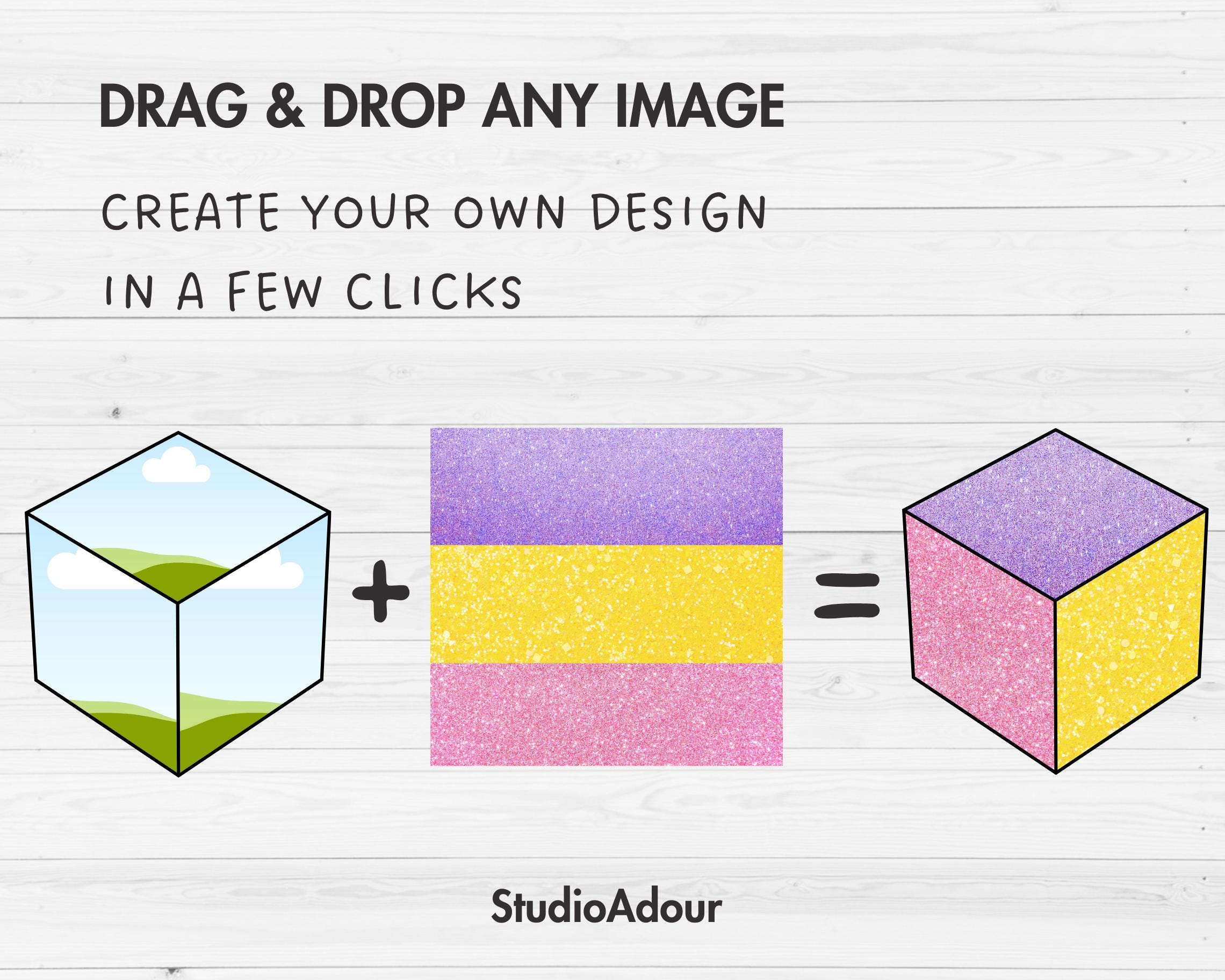Design Your Own Cube Canva Frames, 3D Cube Canva Template, Geometric ...