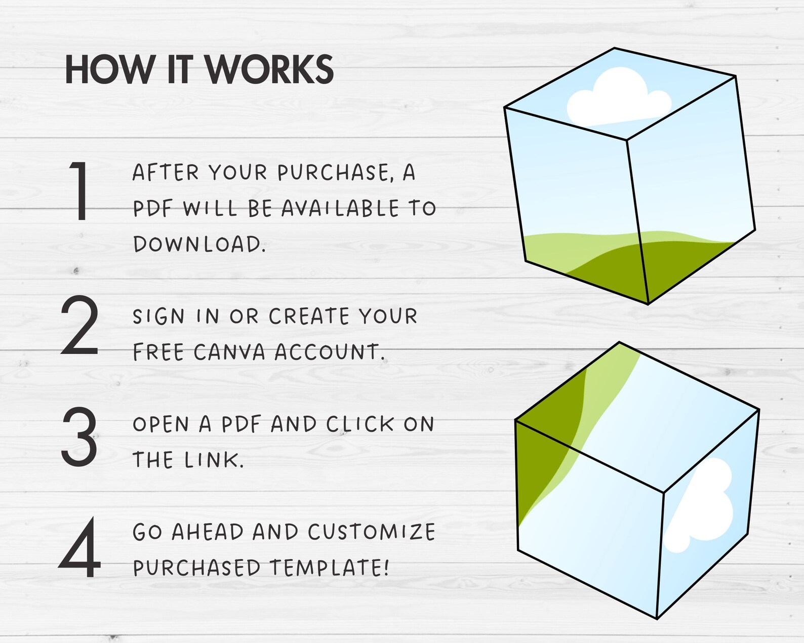 Design Your Own Cube Canva Frames, 3D Cube Canva Template, Geometric ...