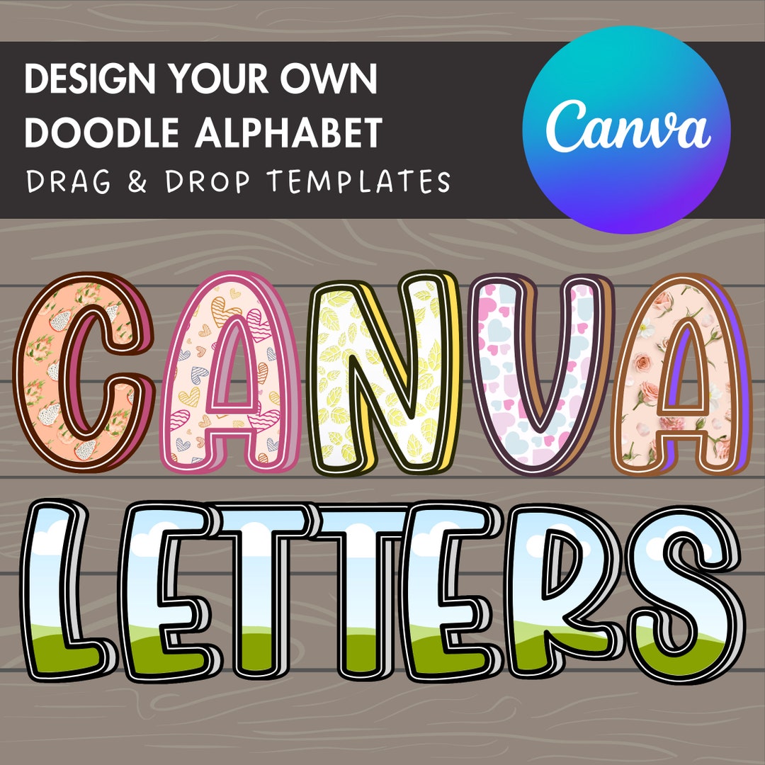 Design Your Own Doodle Alphabet on Canva, Doodle Letters & Numbers ...