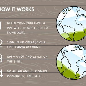 Design Your Own Planet Earth on Canva, Globe Canva Template, Easy Drag ...