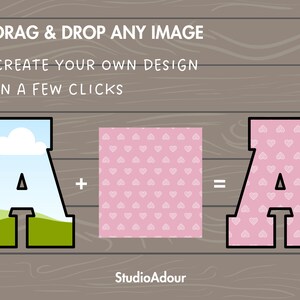 Design Your Own Varsity Letters, Varsity Alphabet Canva Template, Drag ...