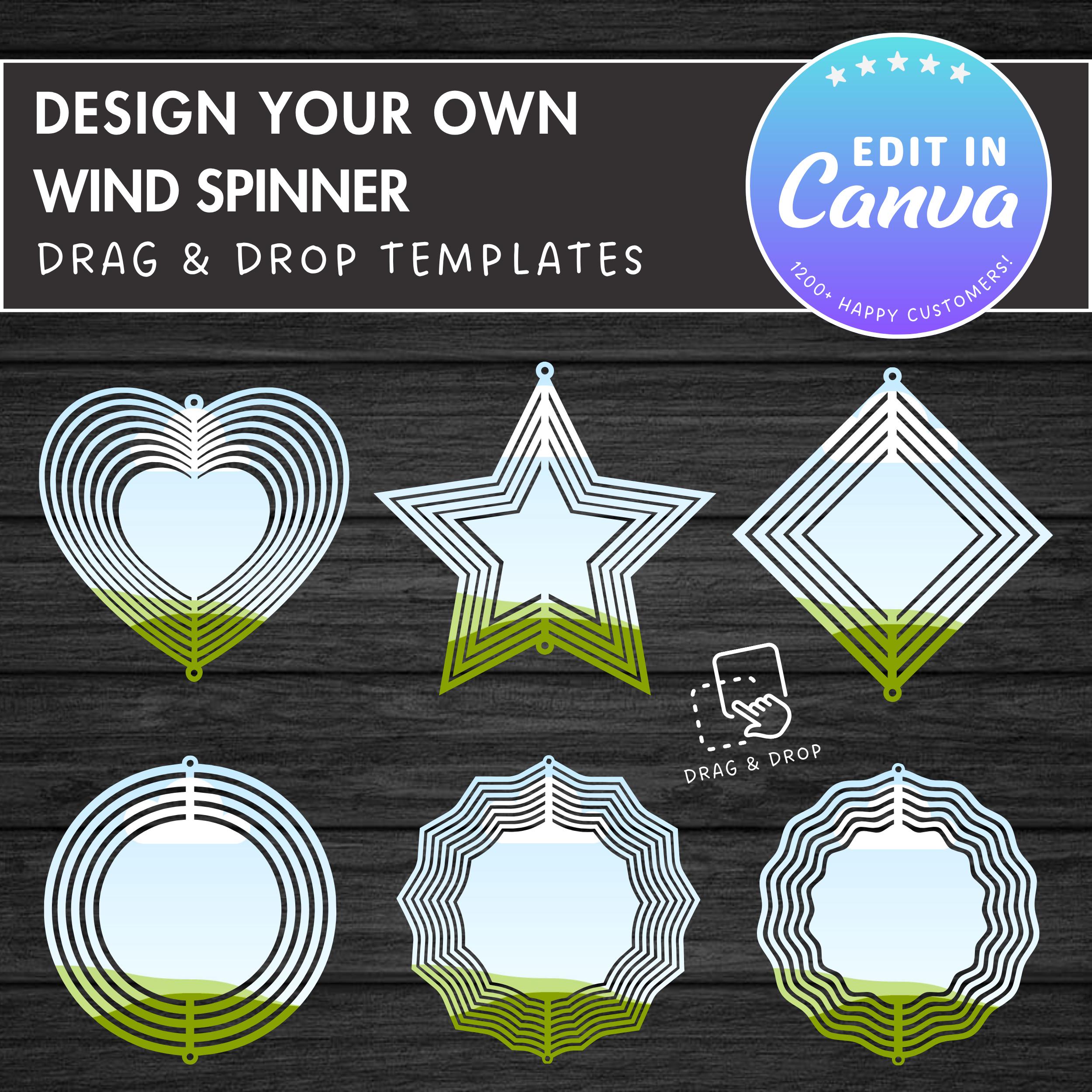 Wind Spinner Editable Canva Template, Easy Drag & Drop, Wind Spinner ...
