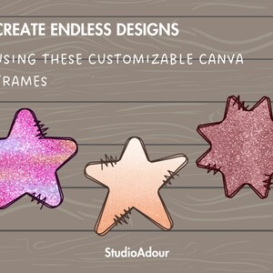 Design Your Own Doodle Starts on Canva, Star Canva Template, Drag and ...