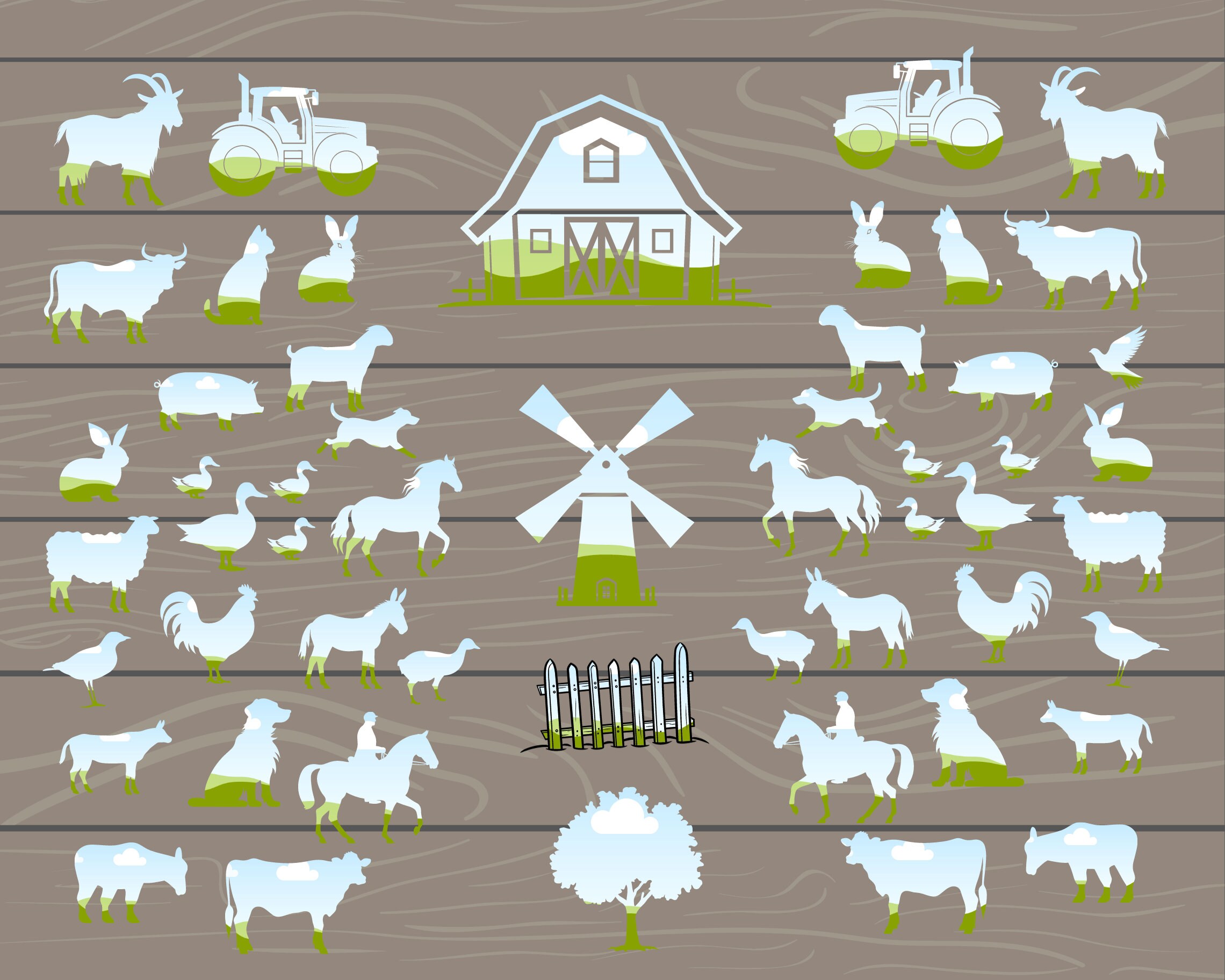 Design Your Own Farmhouse Canva Frames Bundle Farm Canva - Etsy
