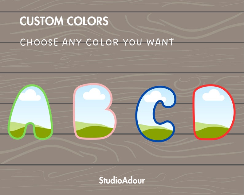 Design Your Own Bubble Letters on Canva, Doodle Alphabet Canva Template ...