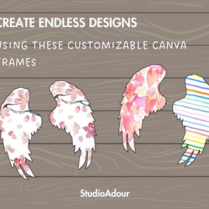 Design Your Own Angel Wings on Canva, Wings Canva Template, Drag and ...
