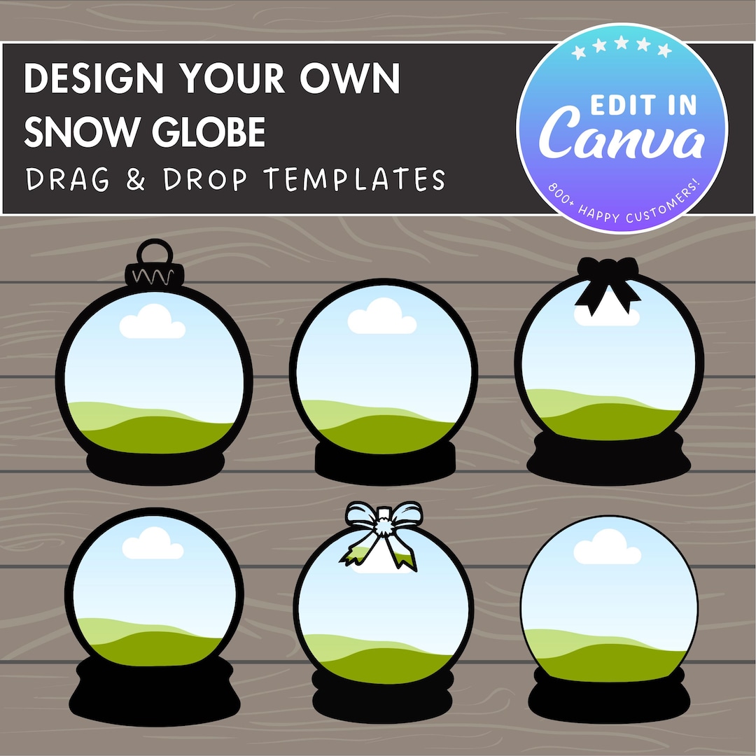 Design Your Own Snow Globe Canva Frames, Crystal Ball Photo Canva ...