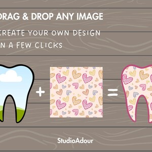Design Your Own Tooth, Canva Frames Bundle, Teeth Canva Template, Drag ...