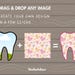 Design Your Own Tooth, Canva Frames Bundle, Teeth Canva Template, Drag ...
